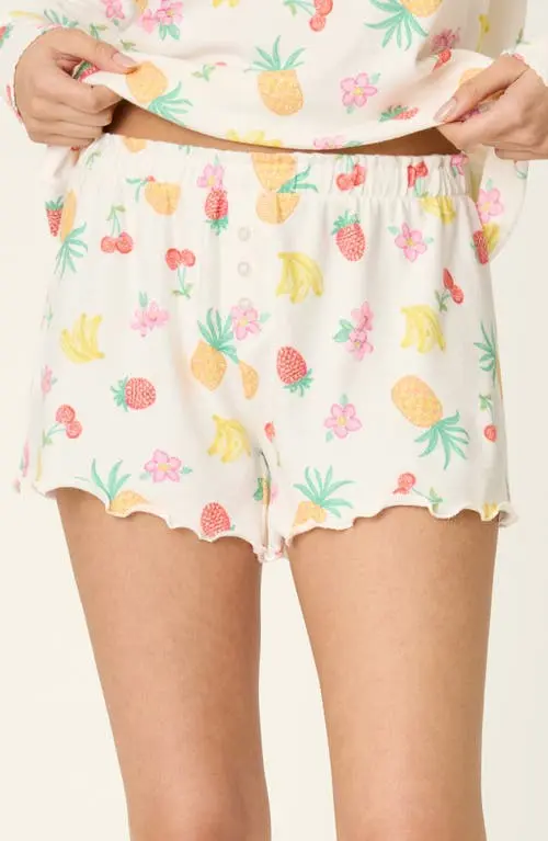 PJ Salvage Viva La Vida Pajama Shorts - Ivory