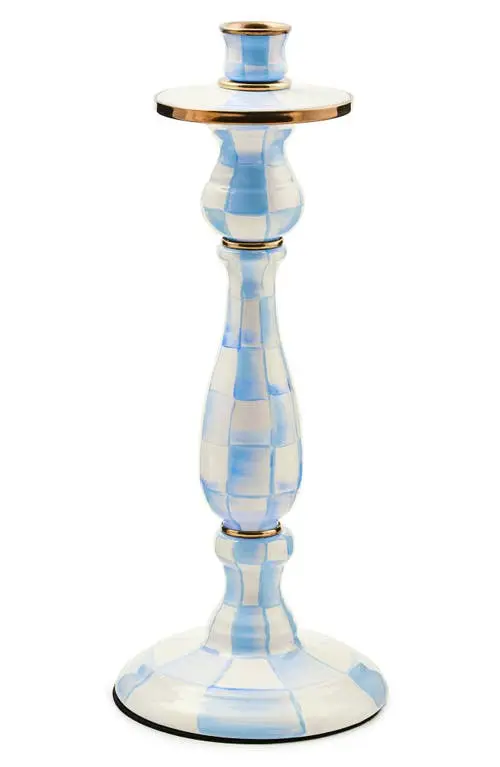 MACKENZIE-CHILDS Large Candlestick - Sky Check