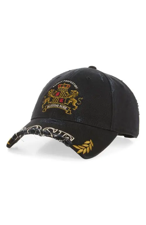 Martine Rose Distressed Baseball Cap - Black Washed