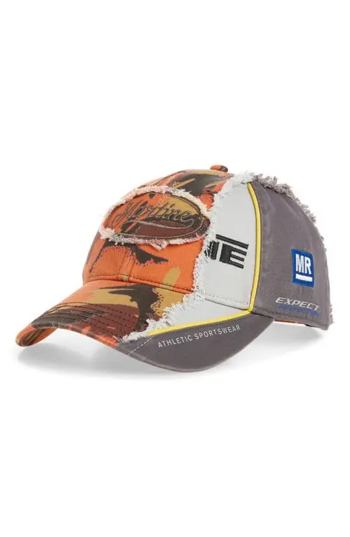 Martine Rose Print Collage Baseball Cap - Orange Camo