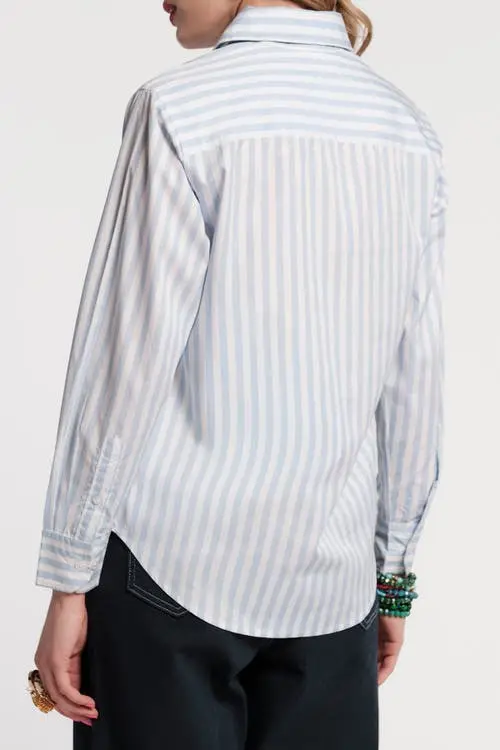 FRANCES VALENTINE Button-down Shirt With Embroidered Heart Detail