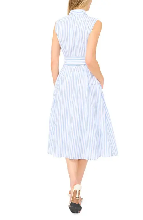 Ted Baker London Charlie Stripe Seersucker Midi Dress - Blue Surf