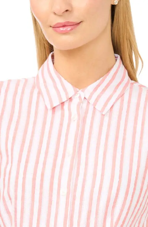 Ted Baker London Charlie Stripe Seersucker Midi Dress - Geranium