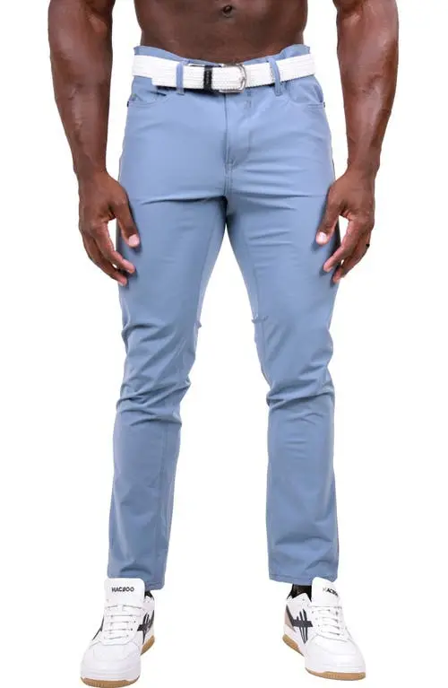 MACEOO Marthyr Slim Fit Stretch Pants - Blue