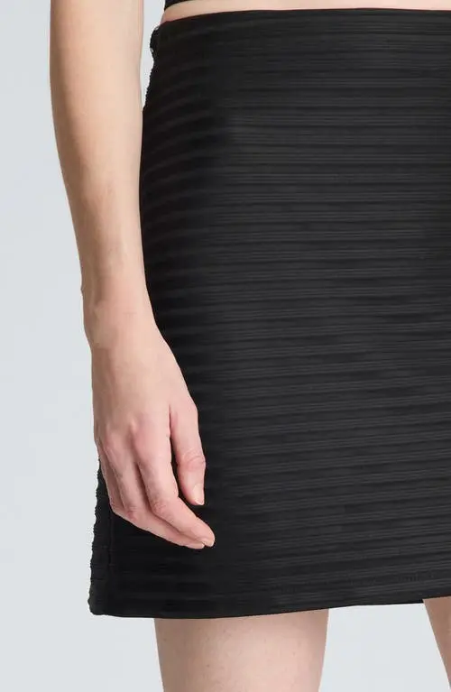 KENNETH COLE Ribbed Pencil Skirt - Black