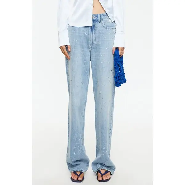 Lioness Diamante Wide Leg Jeans