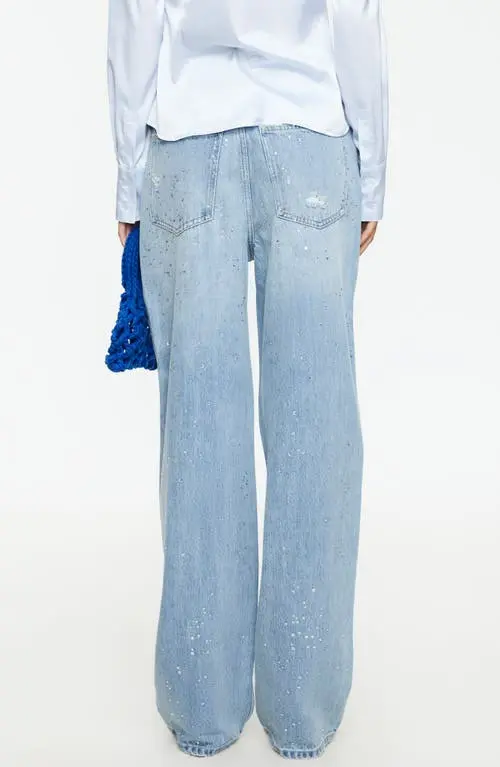 Lioness Diamante Wide Leg Jeans
