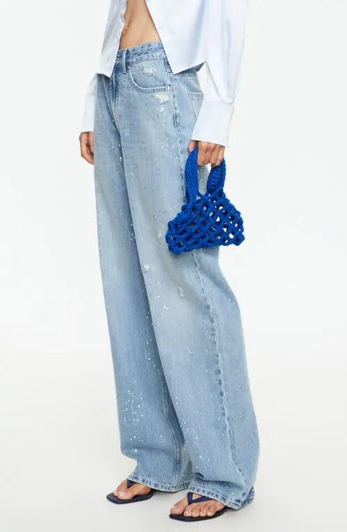 Lioness Diamante Wide Leg Jeans