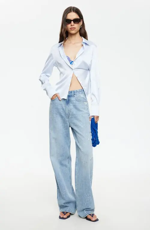 Lioness Diamante Wide Leg Jeans