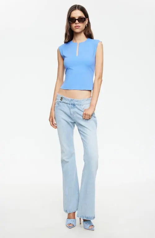 Lioness Hilton Button Tab Straight Leg Jeans