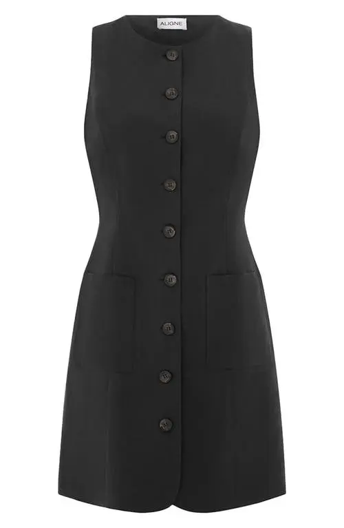 ALIGNE Leah Sleeveless Sheath Dress - Black