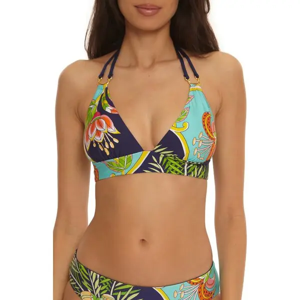 Trina Turk Flamingo Halter Bikini Top - Multi