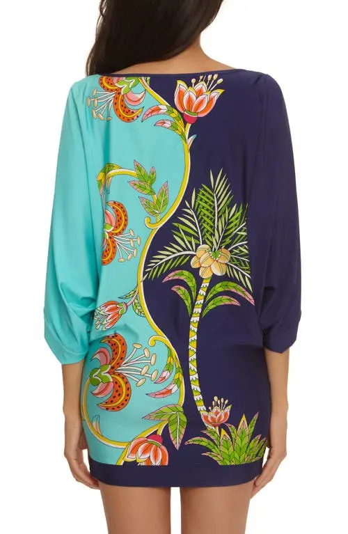 Trina Turk Flamingo Print Cover-up Dress