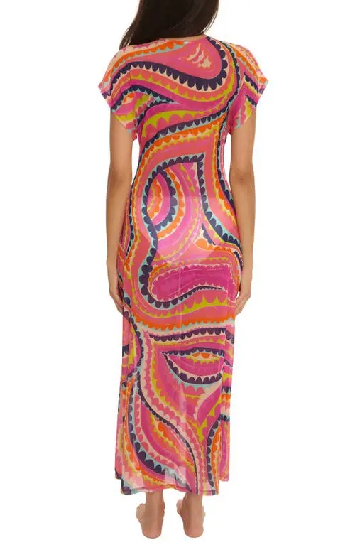 Trina Turk Aphrodite Sheer Mesh Cover-up Dress