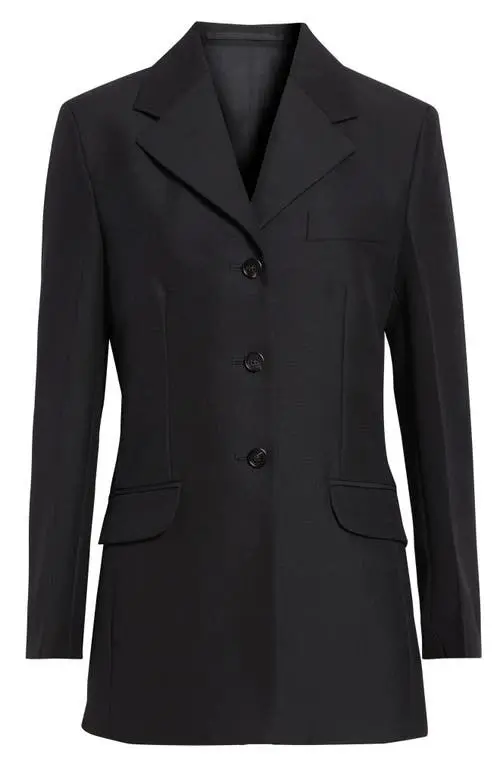 JIL SANDER Wool & Mohair Tailored Coat