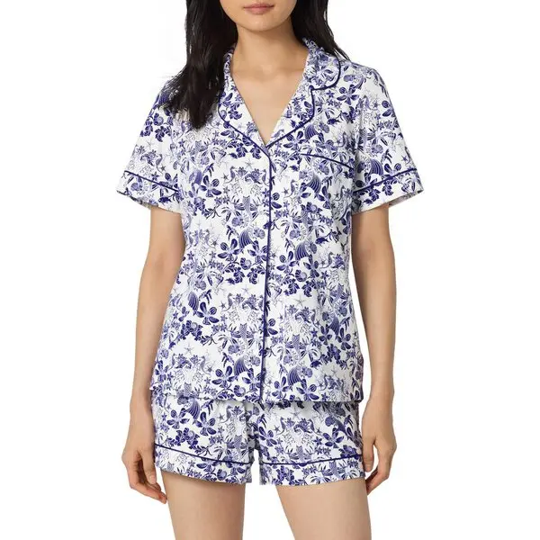BEDHEAD PAJAMAS Print Stretch Organic Cotton Short Pajamas - Under The Sea