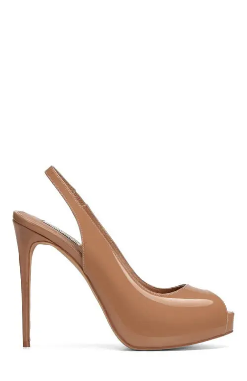 NAKED WOLFE River Patent Slingback Pumps - Nude