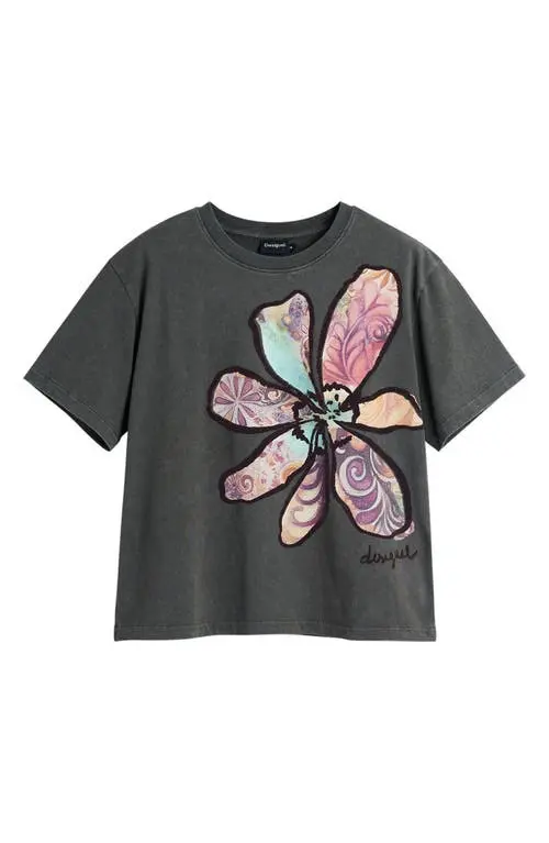 Desigual Floral Cotton Graphic T-shirt