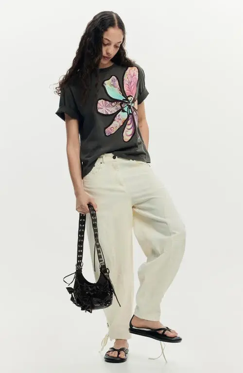 Desigual Floral Cotton Graphic T-shirt