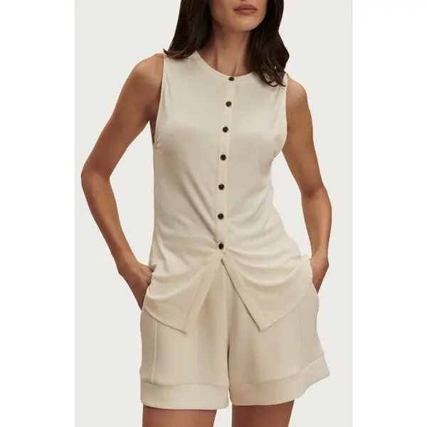 Varley Latia Button-up Tank - Birch