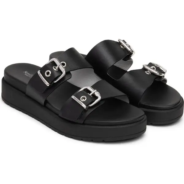 NEROGIARDINI Platform Wedge Slide Sandal