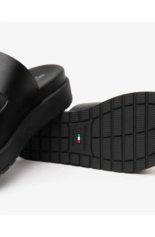 NEROGIARDINI Platform Wedge Slide Sandal