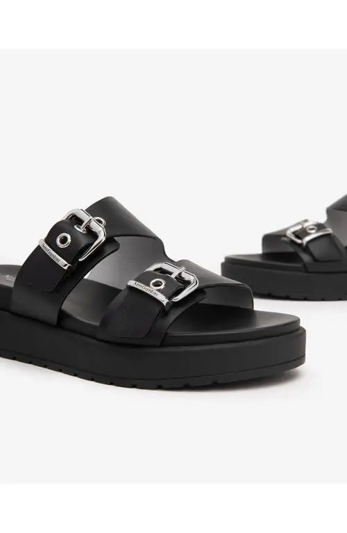 NEROGIARDINI Platform Wedge Slide Sandal