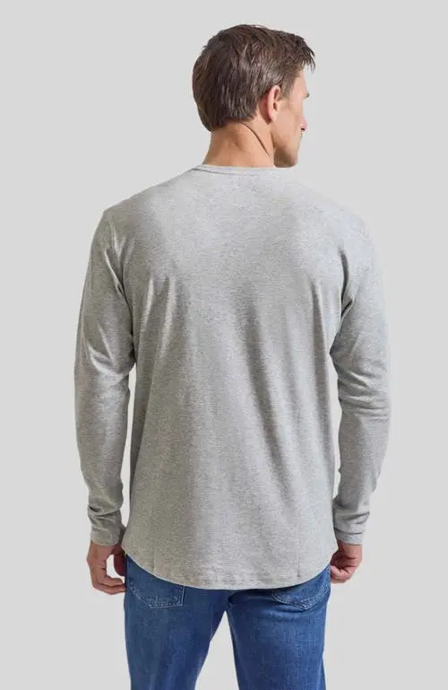 RYE 51 The Luxe Supima Long Sleeve Crew - Heather Grey