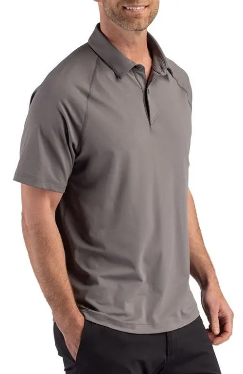 CBUK BY CUTTER & BUCK Prospect Epic Confidence Textured Performance Polo - Elemental Grey