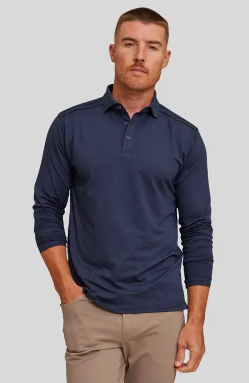 RYE 51 The Voyager Long Sleeve Polo - Navy