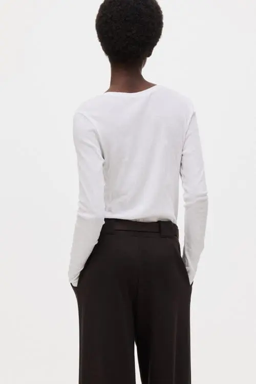 H&m Belted Ponte Di Roma Trousers
