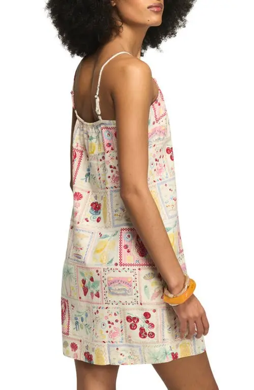 Lucky Brand Patchwork Linen Blend Mini Dress