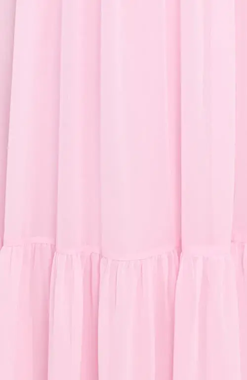 PETAL & PUP Celestria Strapless Chiffon Maxi Dress With Bow Detail