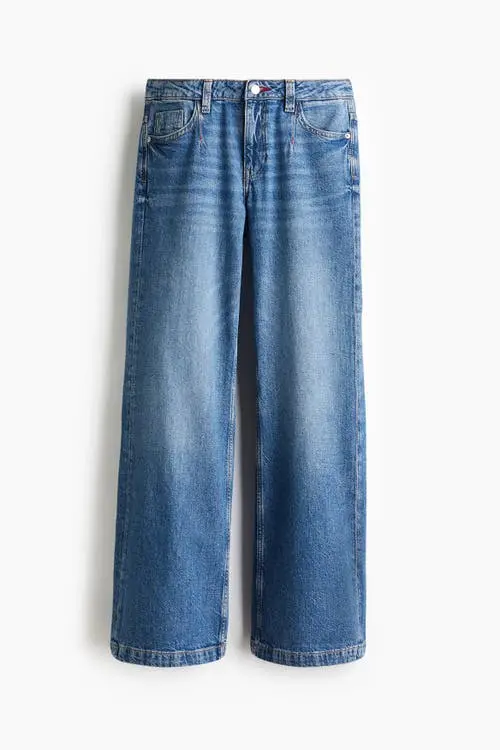 H&M Wide Leg Regular Fit Jeans - Denim Blue