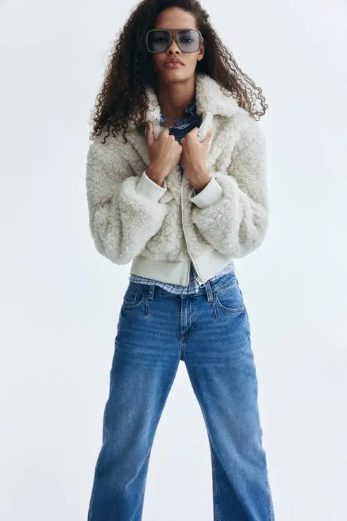 H&M Wide Leg Regular Fit Jeans - Denim Blue