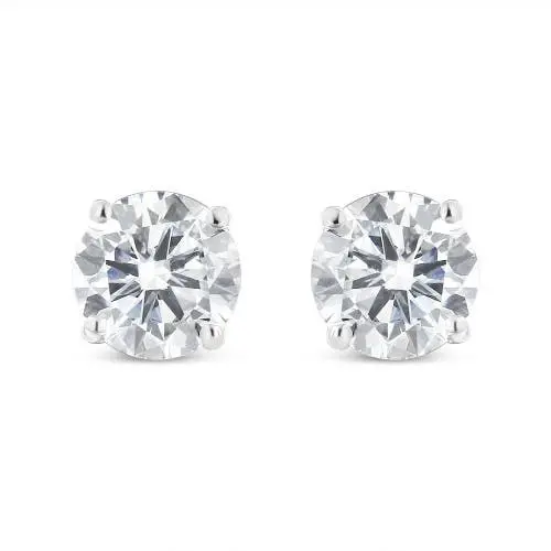 HAUS OF BRILLIANCE 14k Gold 1.50 Cttw Diamond Solitaire Stud Earrings - White