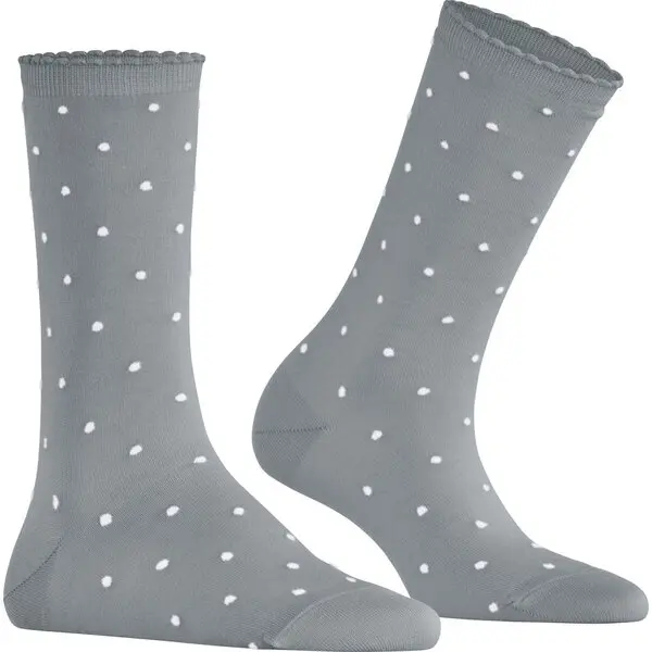 Falke Spike Polka Dot Crew Socks - Silver