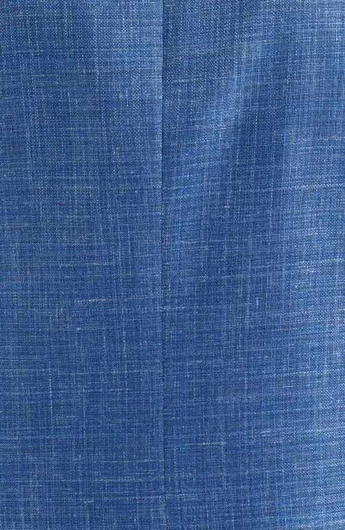 JACK VICTOR Morton Contemporary Fit Slub Wool & Silk Blend Sport Coat - Blue