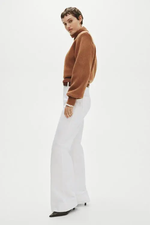 H&m Flared Twill Trousers