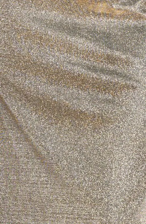 Betsy & Adam Galaxy Metallic Twist Detail Off The Shoulder Gown