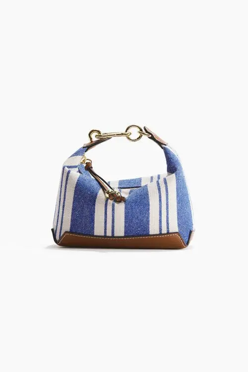 H&m Small Canvas Handbag With Buckle Detail