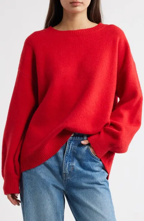 Princess Polly Ryanna Crewneck Sweater With Drop Shoulders And Ribbed Trim