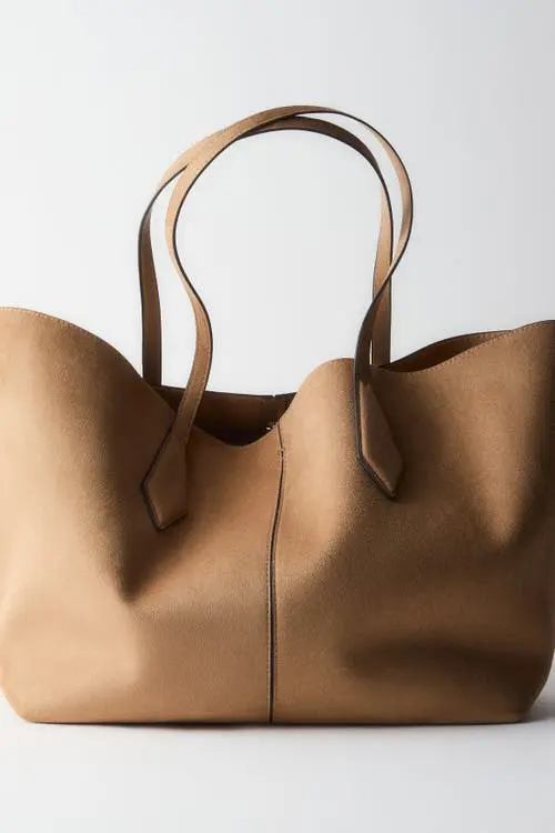 H&m Shopper Bag With Carabiner Clasp - Beige