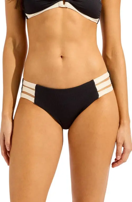 Seafolly Multi-strap Hipster Bikini Bottoms - Black