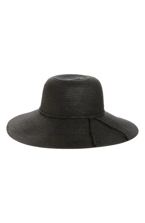 Nordstrom Packable Straw Sun Hat - Black