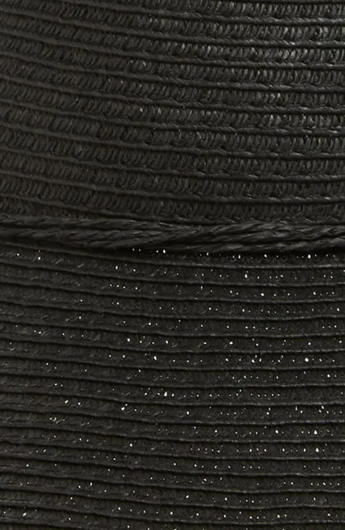 Nordstrom Packable Straw Sun Hat - Black