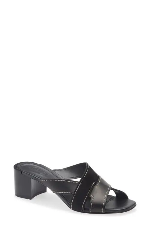 TOD'S Block Heel Slide Sandals