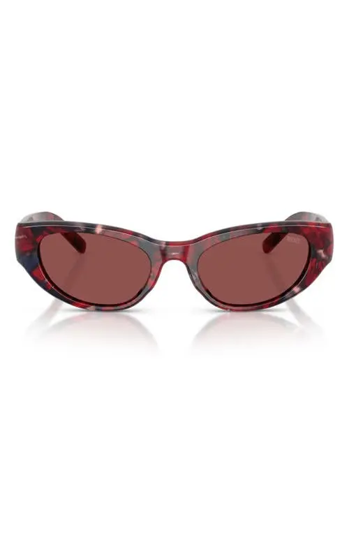 DIESEL® Cat Eye Sunglasses - Red Havana/dark Violet