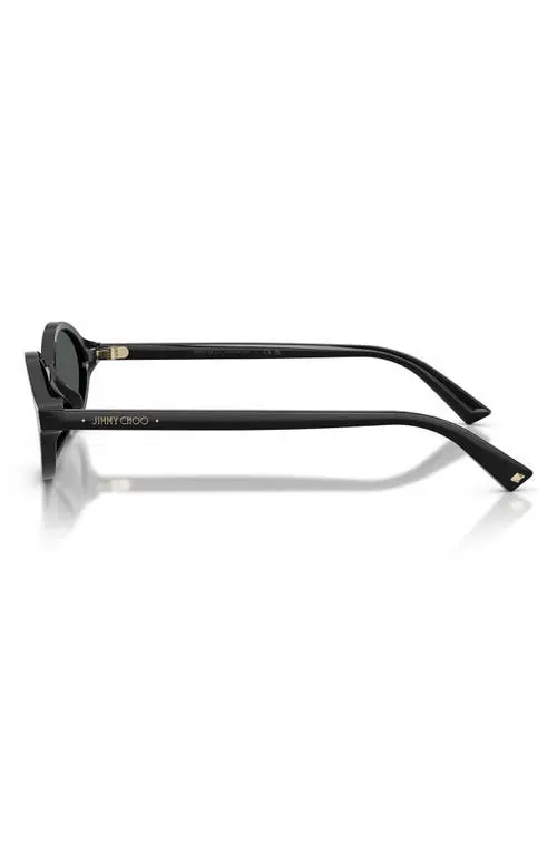 JIMMY CHOO Oval Sunglasses - Black/dark Grey
