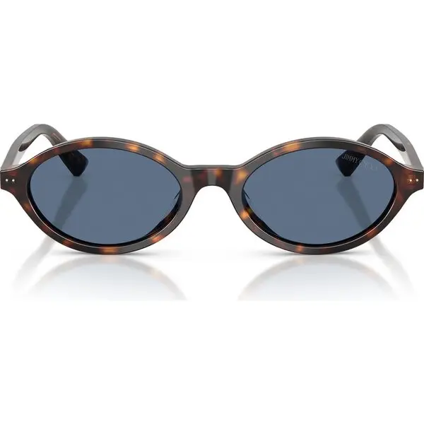 JIMMY CHOO Oval Sunglasses - Havana/blue
